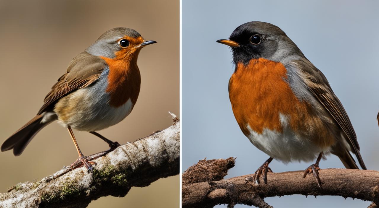Quelle est la diffÃ©rence entre un rouge-gorge mÃ¢le et femelle